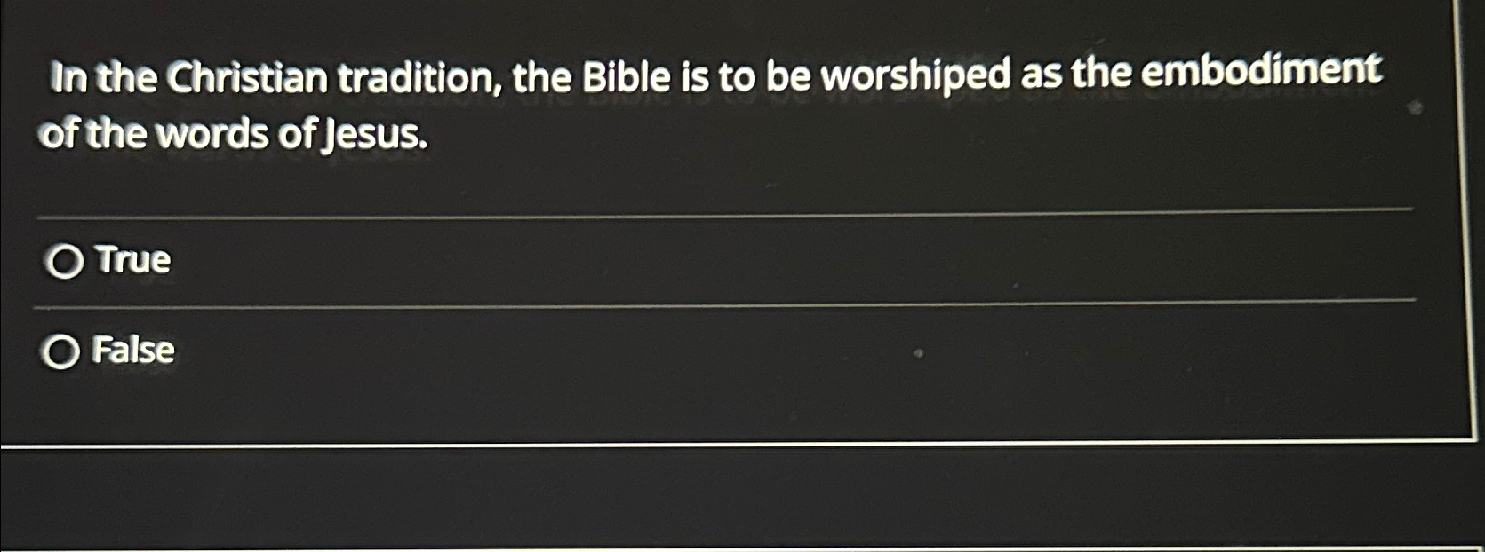 Solved In the Christian tradition, the Bible is to be | Chegg.com