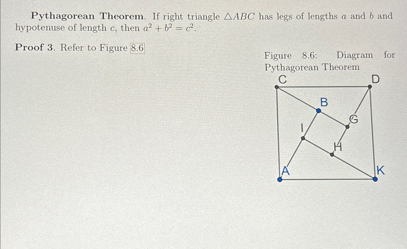 Pythagorean Theorem. If right triangle ????ABC ﻿has | Chegg.com