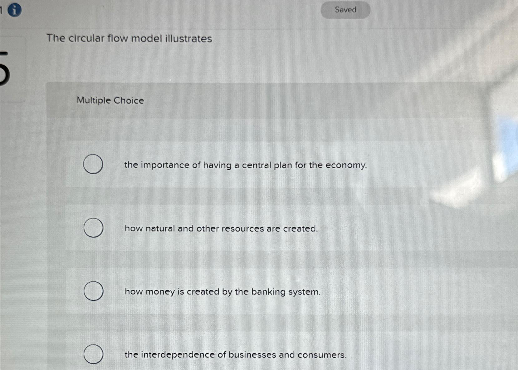 Solved iThe circular flow model illustratesMultiple | Chegg.com