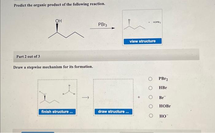 Solved Predict the organic product of the following | Chegg.com
