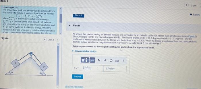 Solved Figure Part BAs shown, two blocks, resting on | Chegg.com