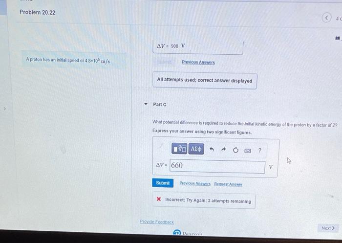 Solved A proton has an initial speed of 4.8×105 m/s What | Chegg.com