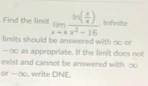 Solved Find the limit \\( \\lim _{x \\rightarrow-4} | Chegg.com