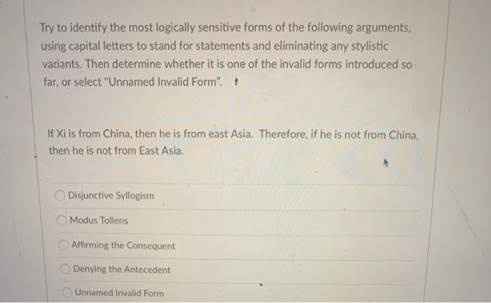 Solved Try to identify the most logically sensitive forms of | Chegg.com