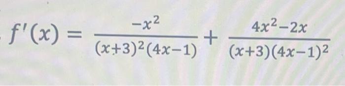 Solved Solving using the quotient rule. i provided the | Chegg.com