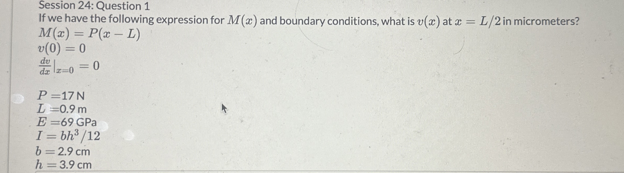 Solved Session 24: Question 1If we have the following | Chegg.com