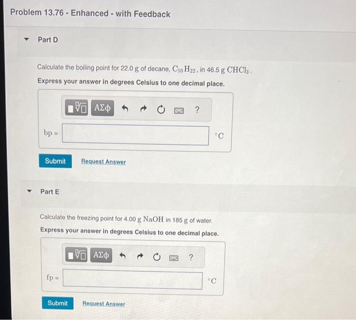 Solved Problem 13.76 - Enhanced - with Feedback Using data | Chegg.com
