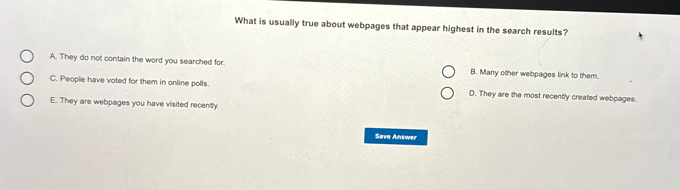 Solved What is usually true about webpages that appear | Chegg.com