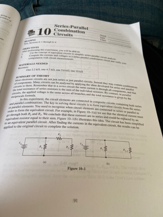 Solved Series-Parallel Combination Circuits WELDING So | Chegg.com