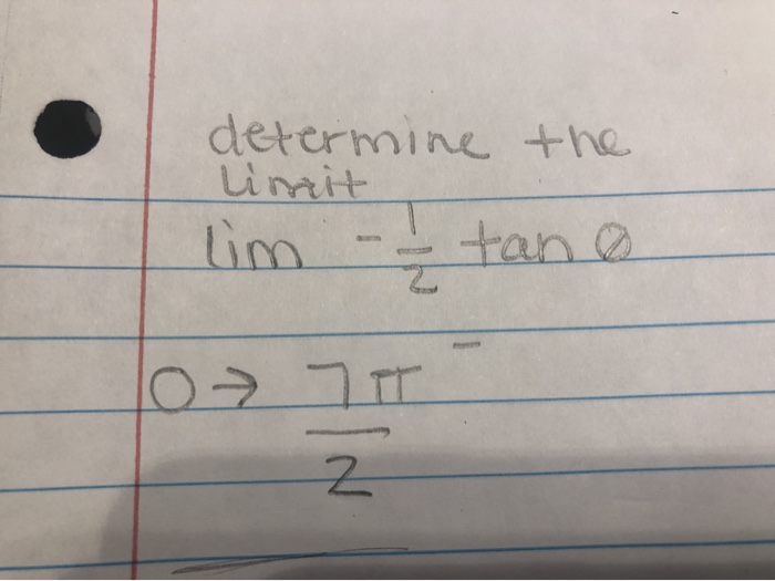 Solved determine the limit lim - - tan 0 7T z | Chegg.com