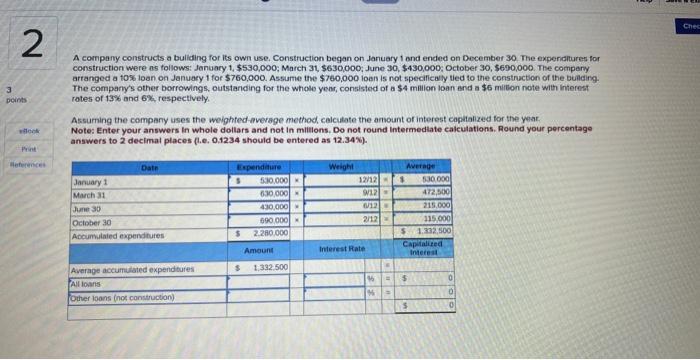Solved A company constructs a buliding for its owir use, | Chegg.com