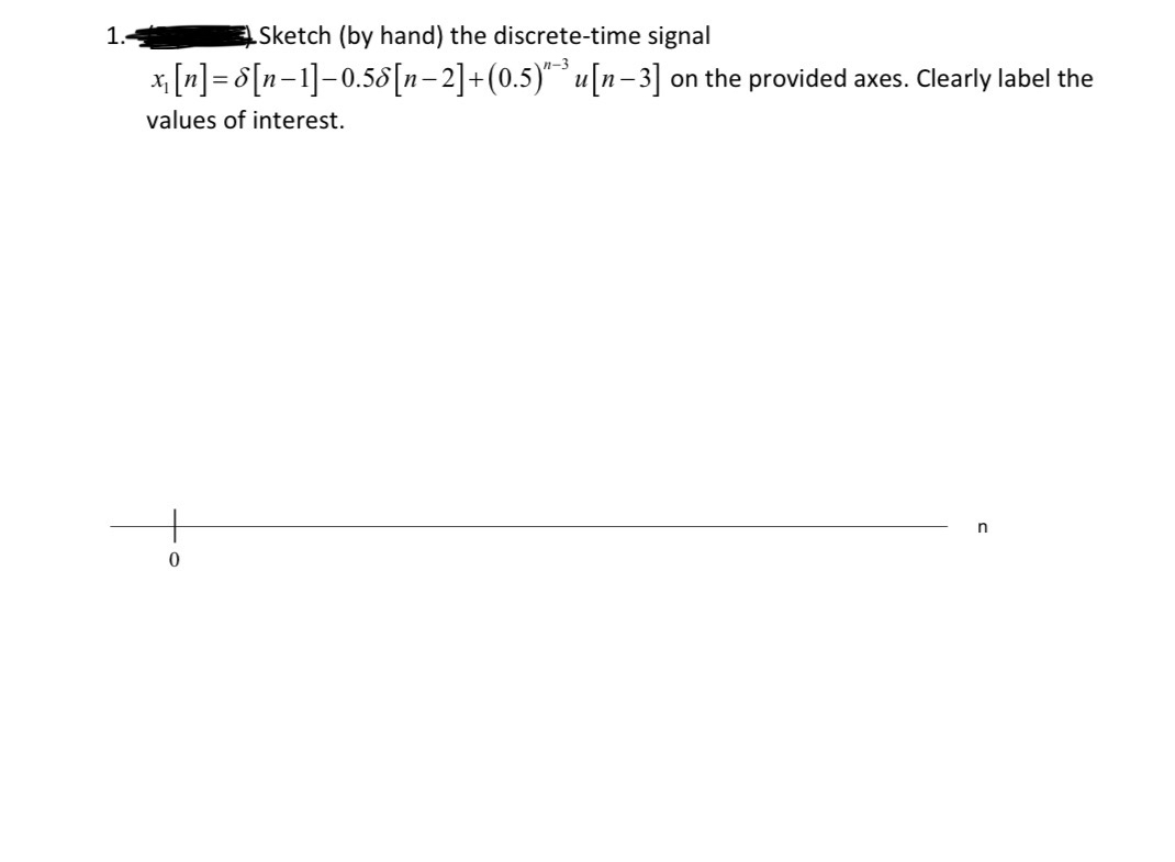 Solved Sketch (by hand) ﻿the discrete-time signal | Chegg.com