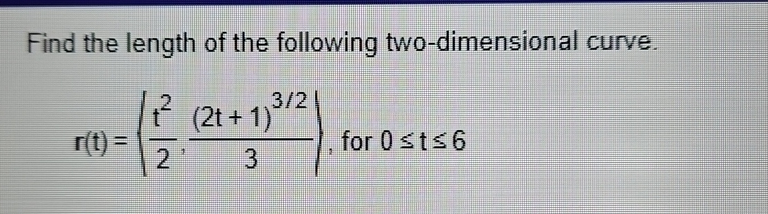 Solved Find the length of the following two-dimensional | Chegg.com