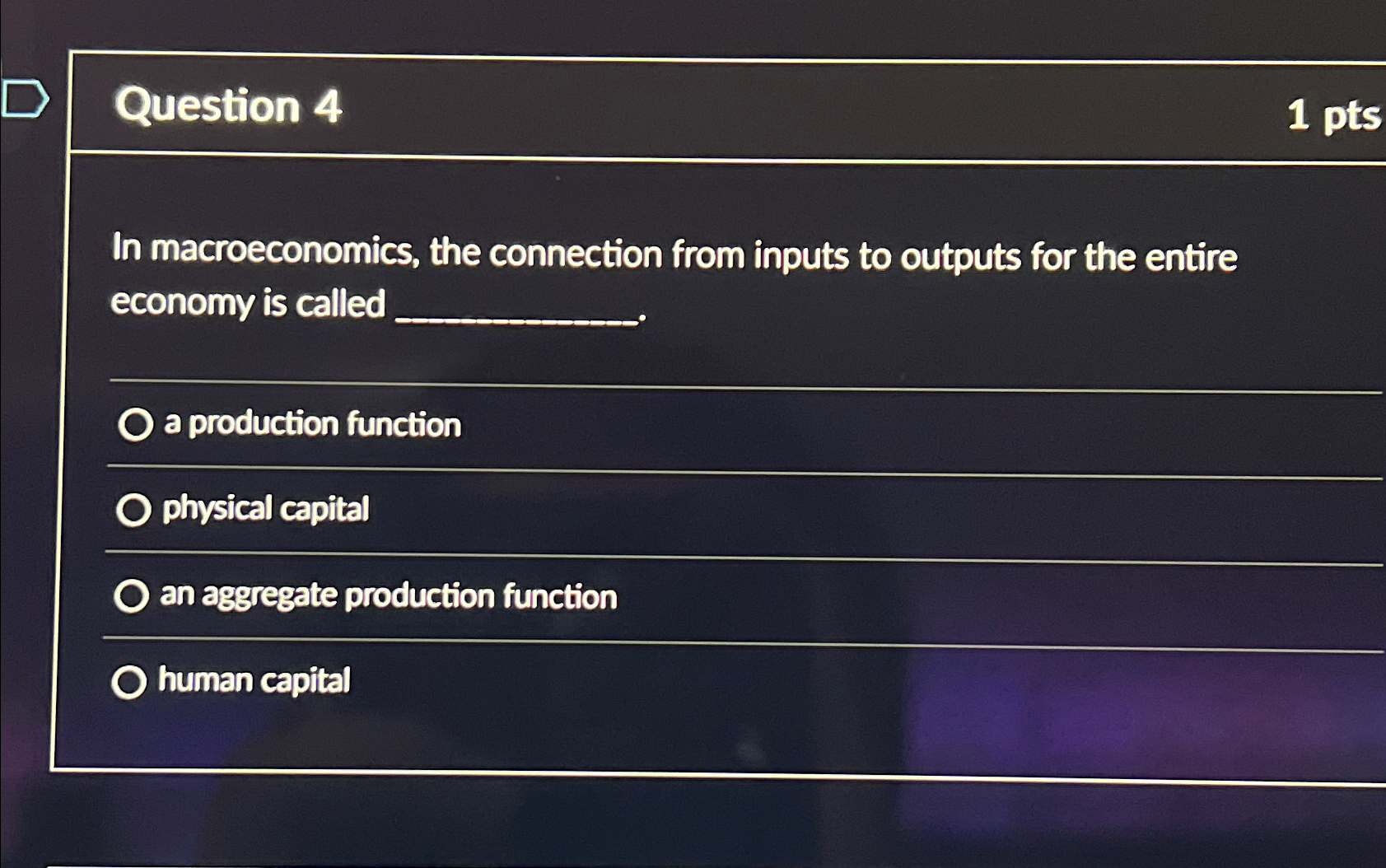Solved Question 41ptsIn macroeconomics, the connection from | Chegg.com