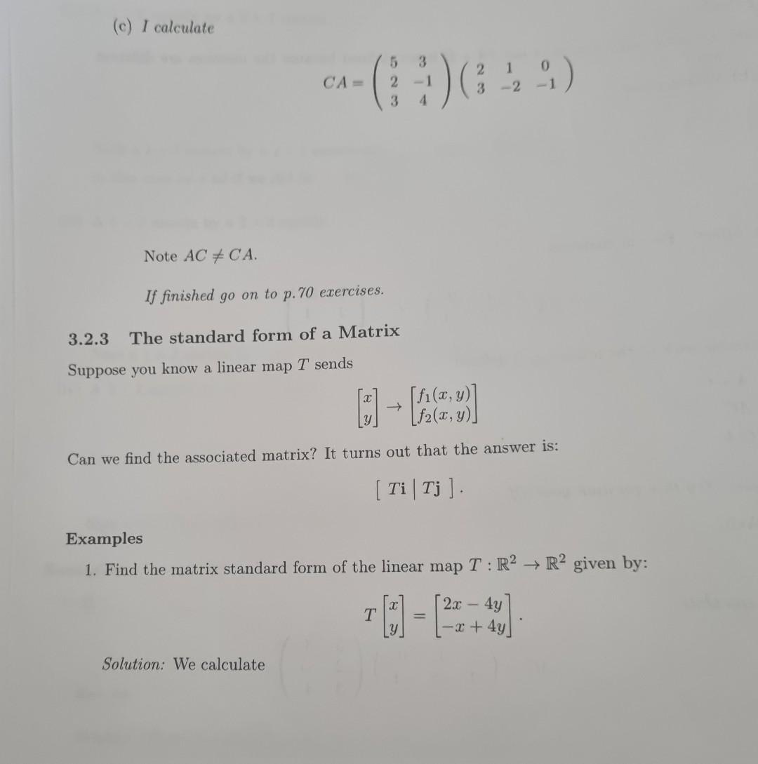 Solved Exercise: Find the inverses of the matrices | Chegg.com