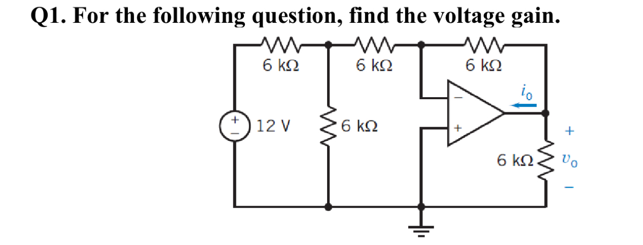 Q1. ﻿For the following question, find the voltage | Chegg.com