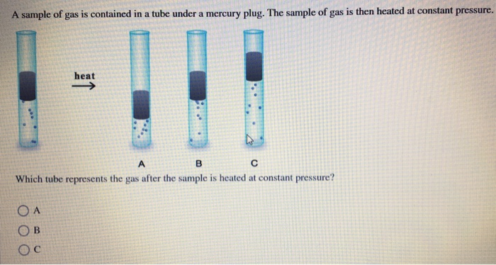 Solved A sample of gas is contained in a tube under a | Chegg.com