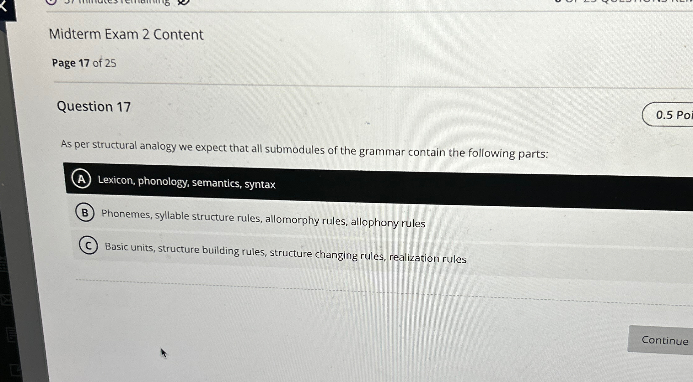 Solved Midterm Exam 2 ﻿ContentPage 17 ﻿of 25Question | Chegg.com