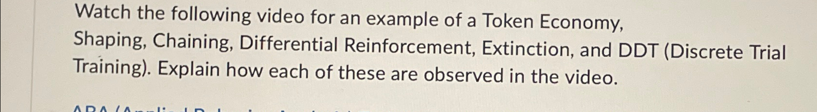 Solved Watch the following video for an example of a Token | Chegg.com