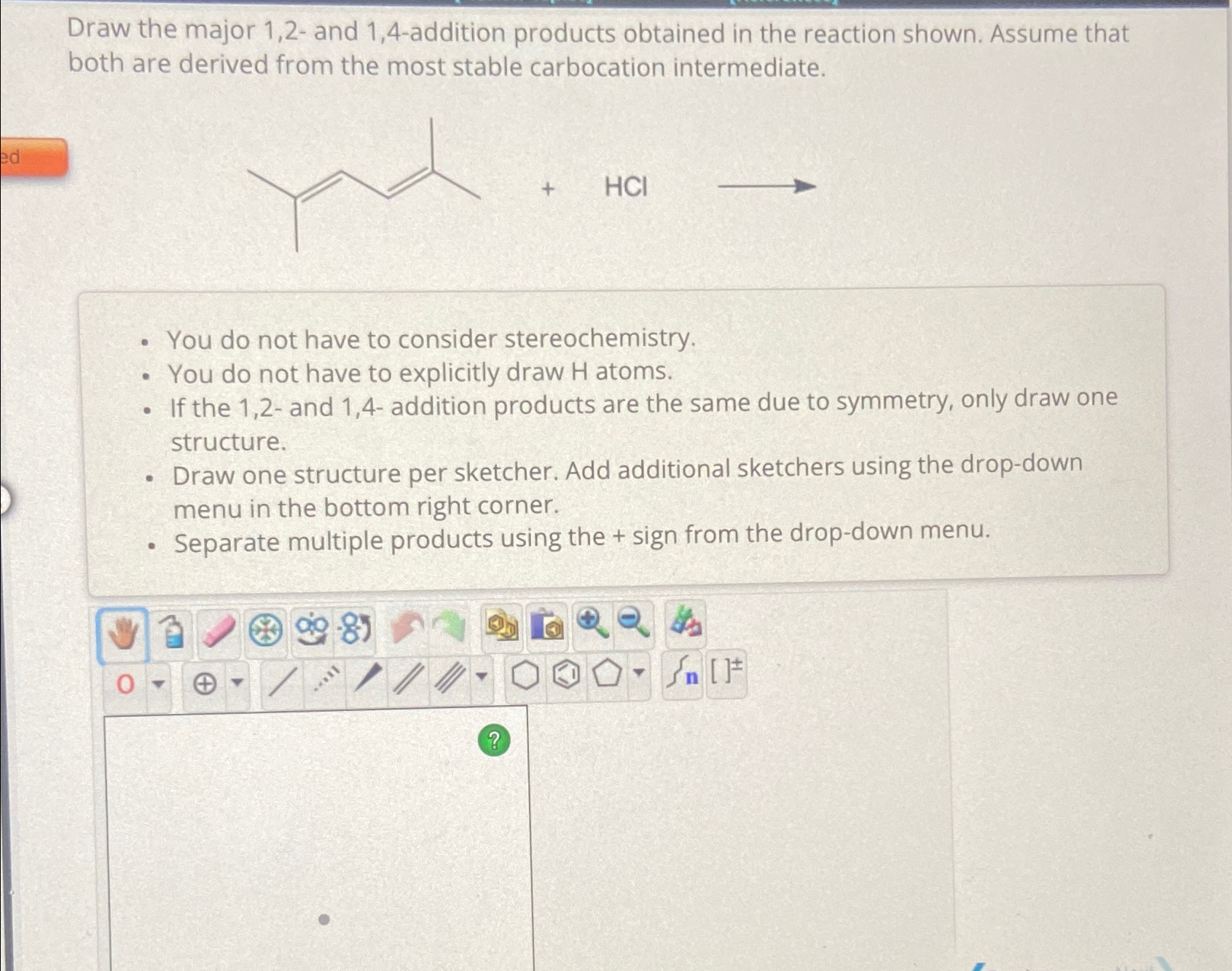 Solved Draw the major 1,2-and 1,4-addition products obtained | Chegg.com