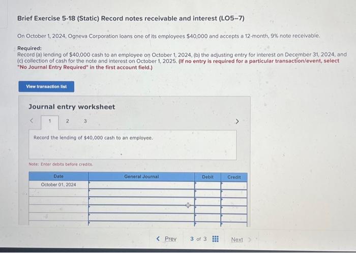 Solved Brief Exercise 5-17 (Static) Calculate interest | Chegg.com