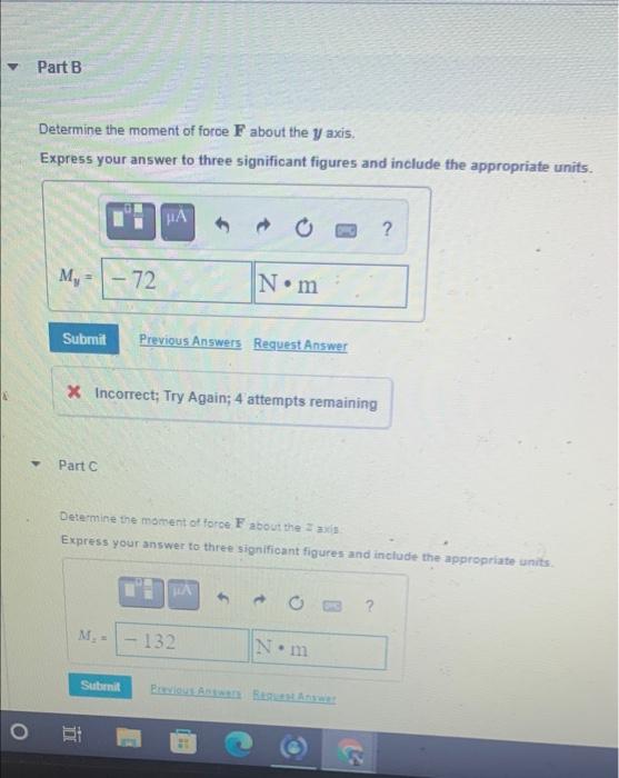 Solved Force F = {80i - 40j - 120k} N acts on the pipe | Chegg.com