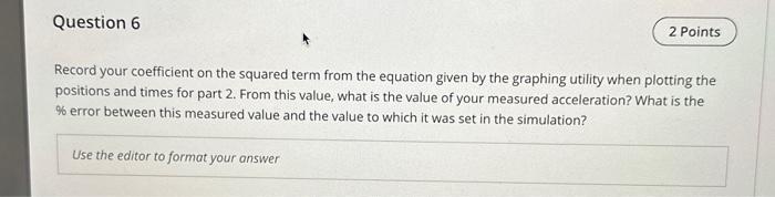 Record your coefficient on the squared term from the | Chegg.com