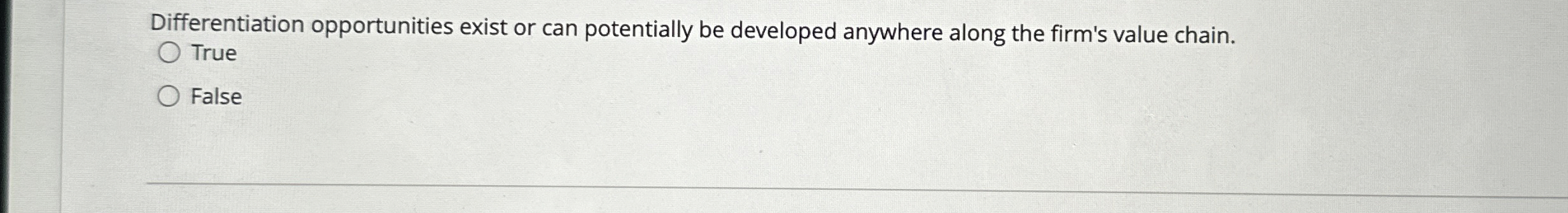 Solved Differentiation opportunities exist or can | Chegg.com