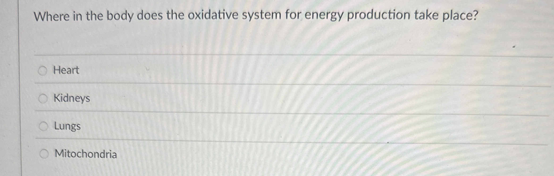 Solved Where in the body does the oxidative system for | Chegg.com