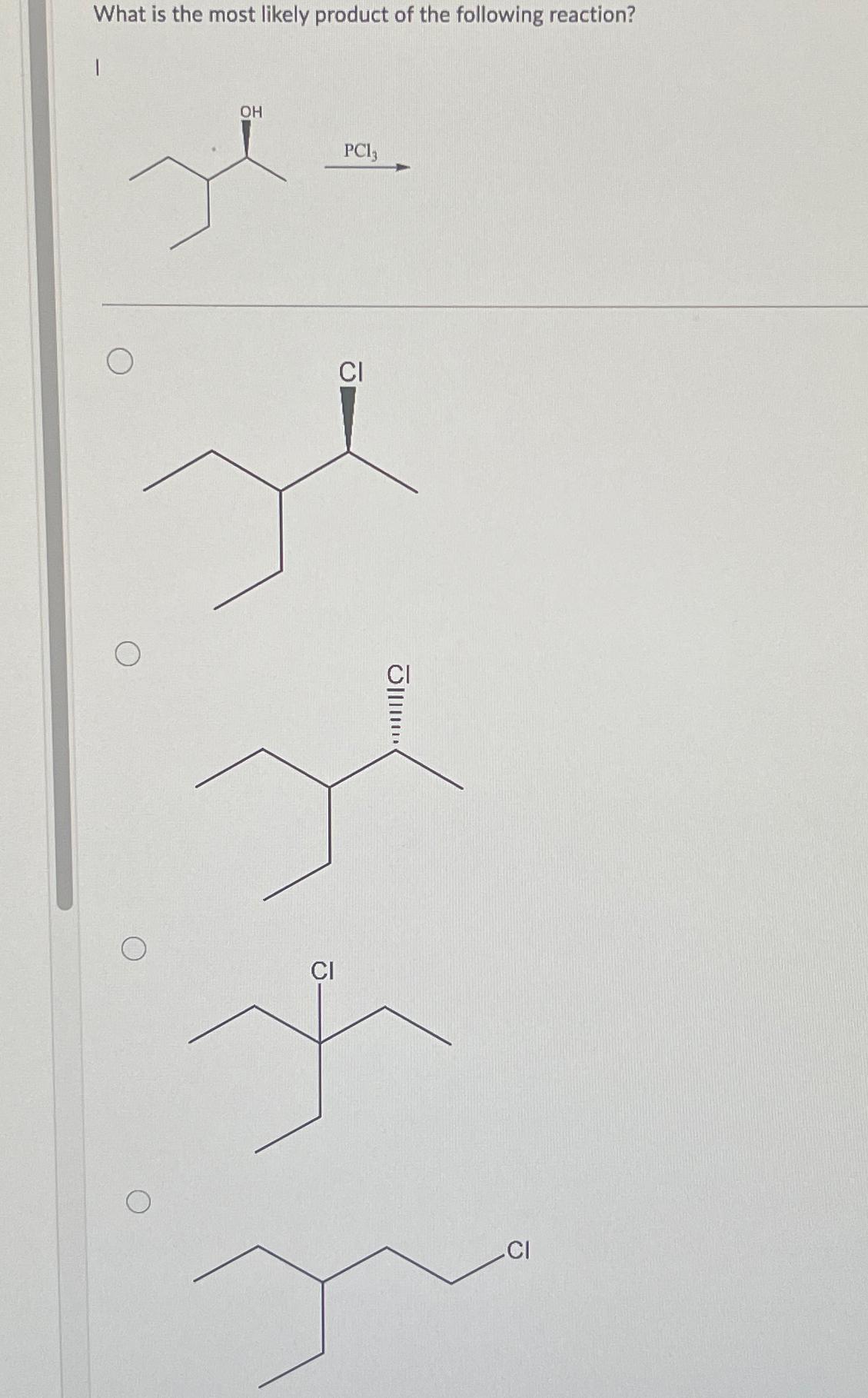 Solved What is the most likely product of the following | Chegg.com