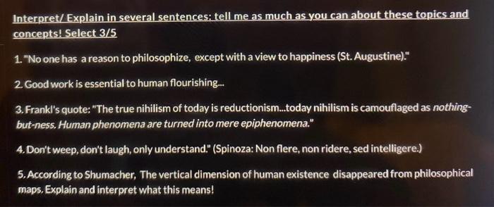 Interpret/ Explain in several sentences: tell me as | Chegg.com