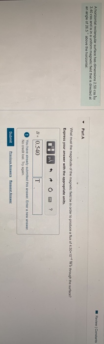 Solved Review Constants A horizontal rectangular surface has | Chegg.com
