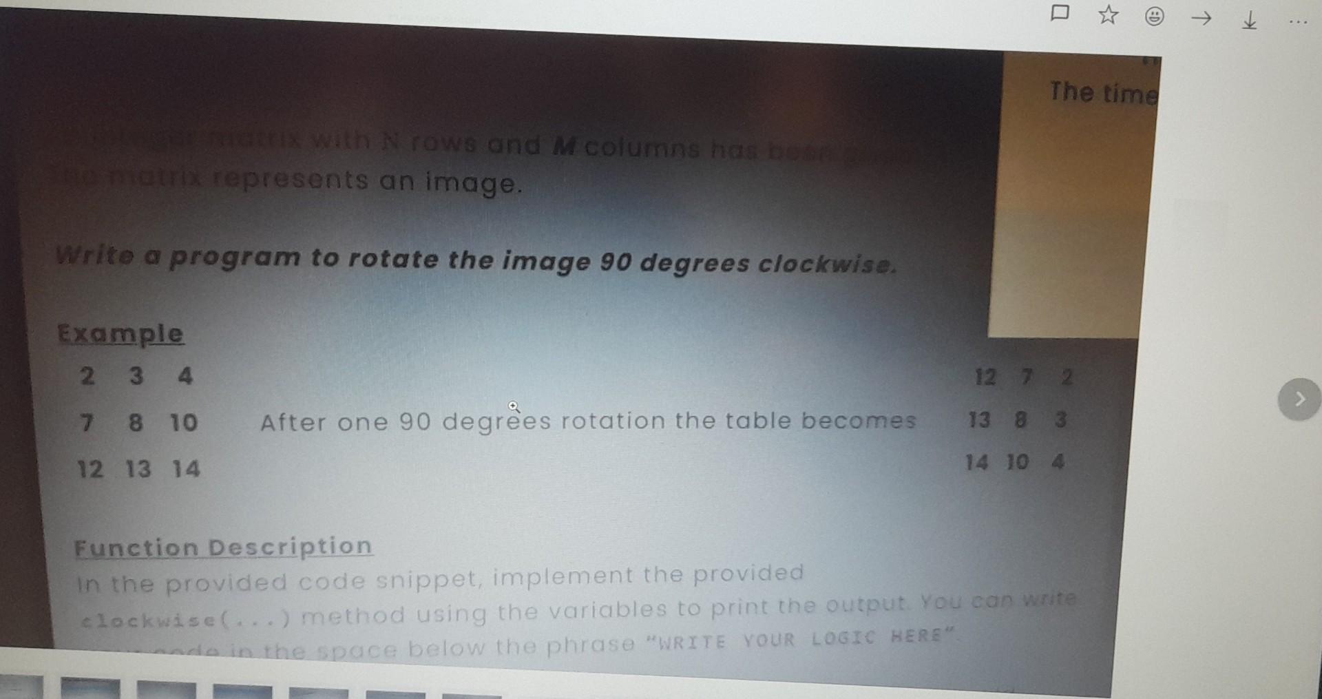 Solved Represents An Image Write A Program To Rotate The 7263