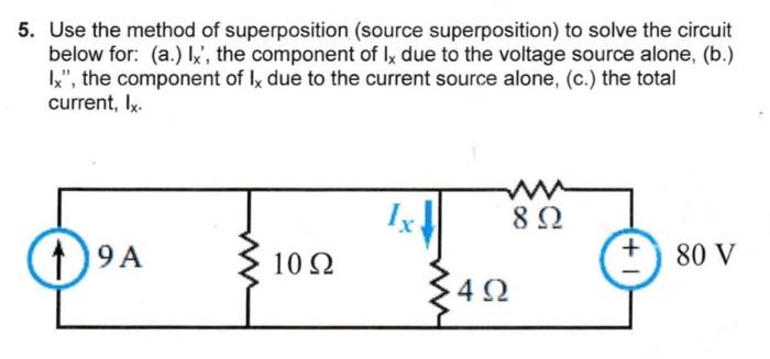 Solved Use the method of superposition (source | Chegg.com