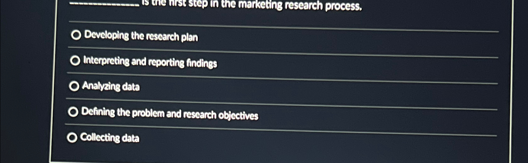 Solved Developing the research planInterpreting and | Chegg.com