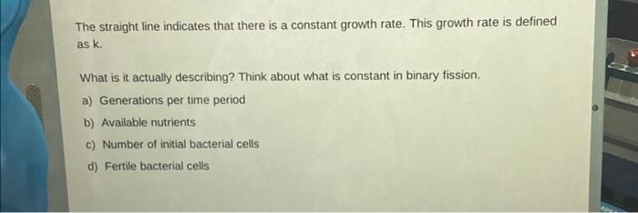The straight line indicates that there is a constant | Chegg.com