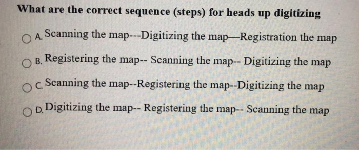 Solved What are the correct sequence (steps) for heads up | Chegg.com