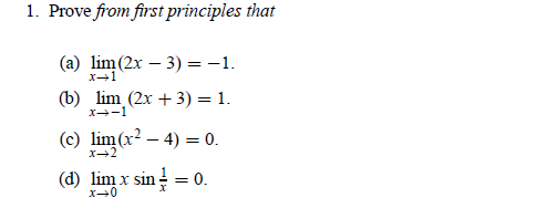Solved Prove from first principles | Chegg.com