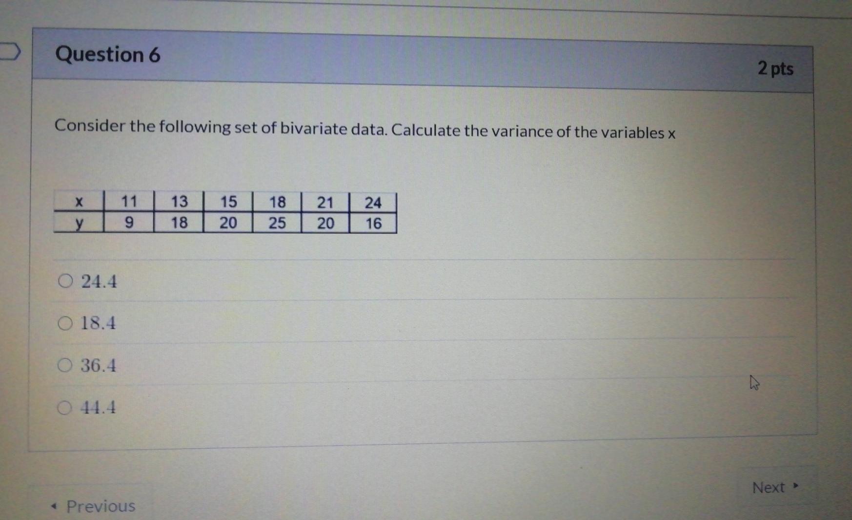 Solved Question 6 2 pts Consider the following set of | Chegg.com