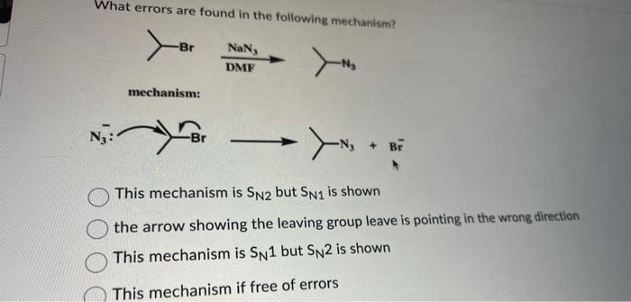 Solved What errors are found in the following mechanism? | Chegg.com