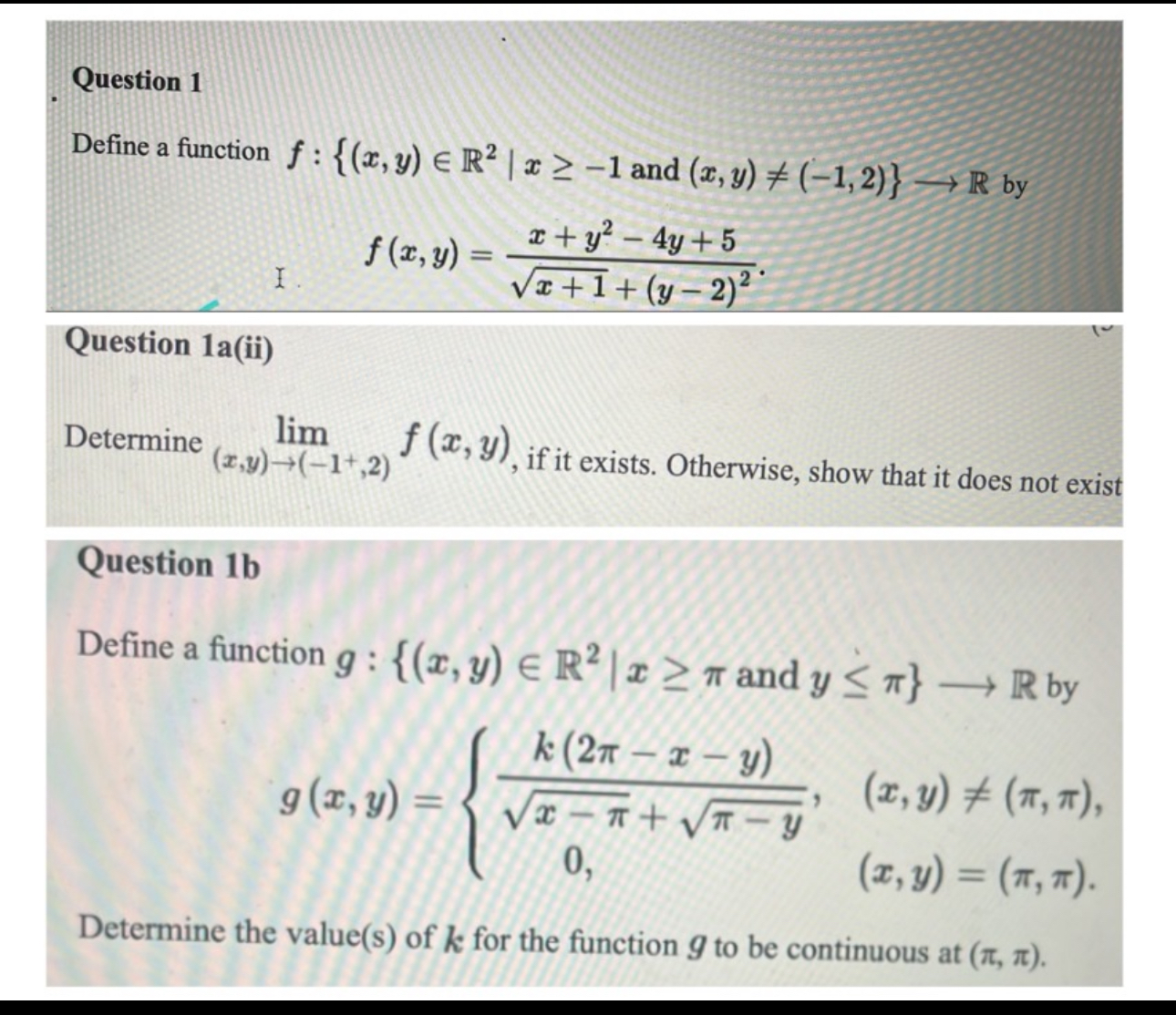 Solved Question 1Define a function |≥-1 ﻿and | Chegg.com