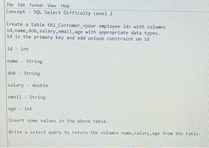 Solved Concept - SQL Aggregate Functions Difficulty Level 1 | Chegg.com