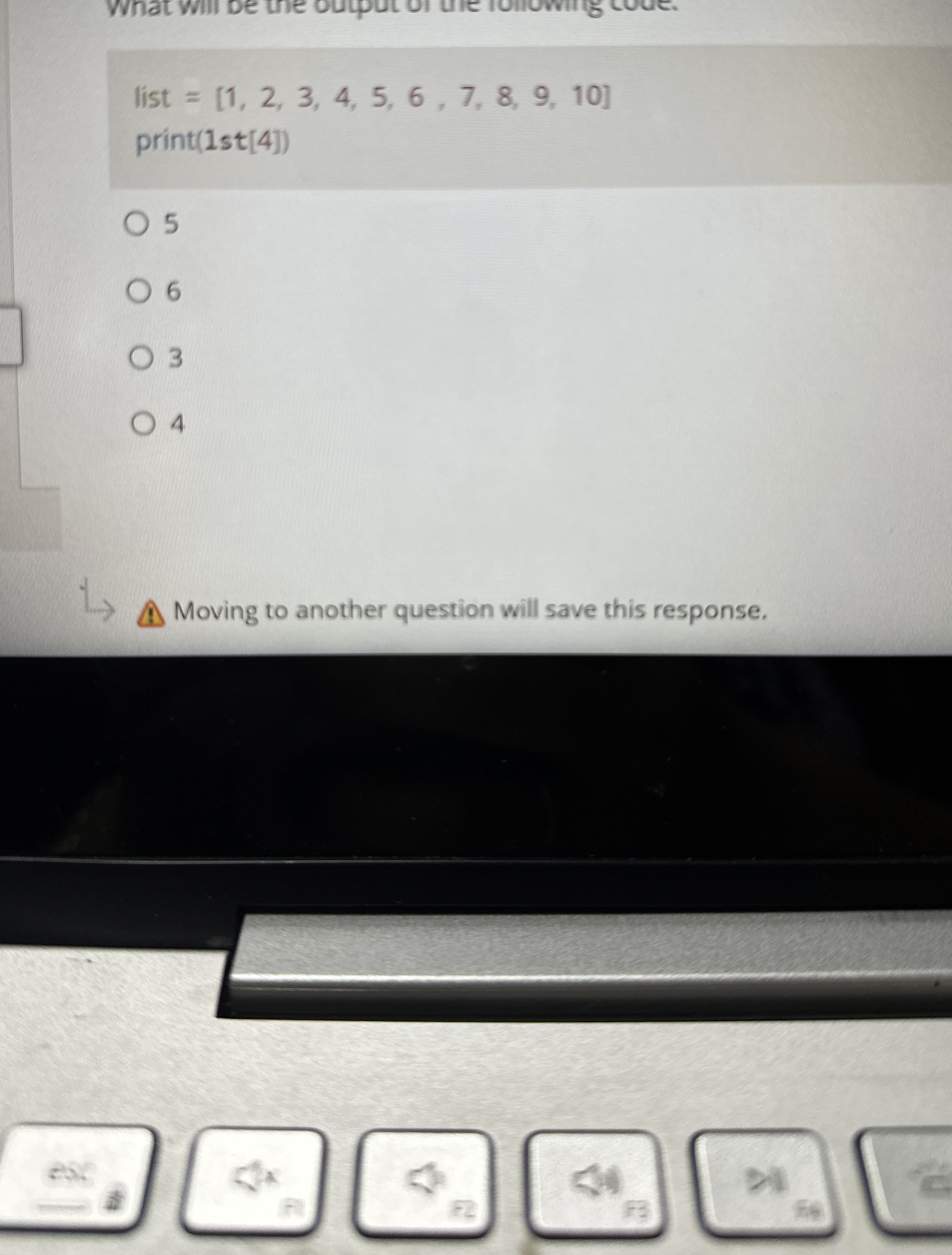 Solved list =[1,2,3,4,5,6,7,8,9,10]pr∫﻿﻿(1st[4])5634Moving | Chegg.com