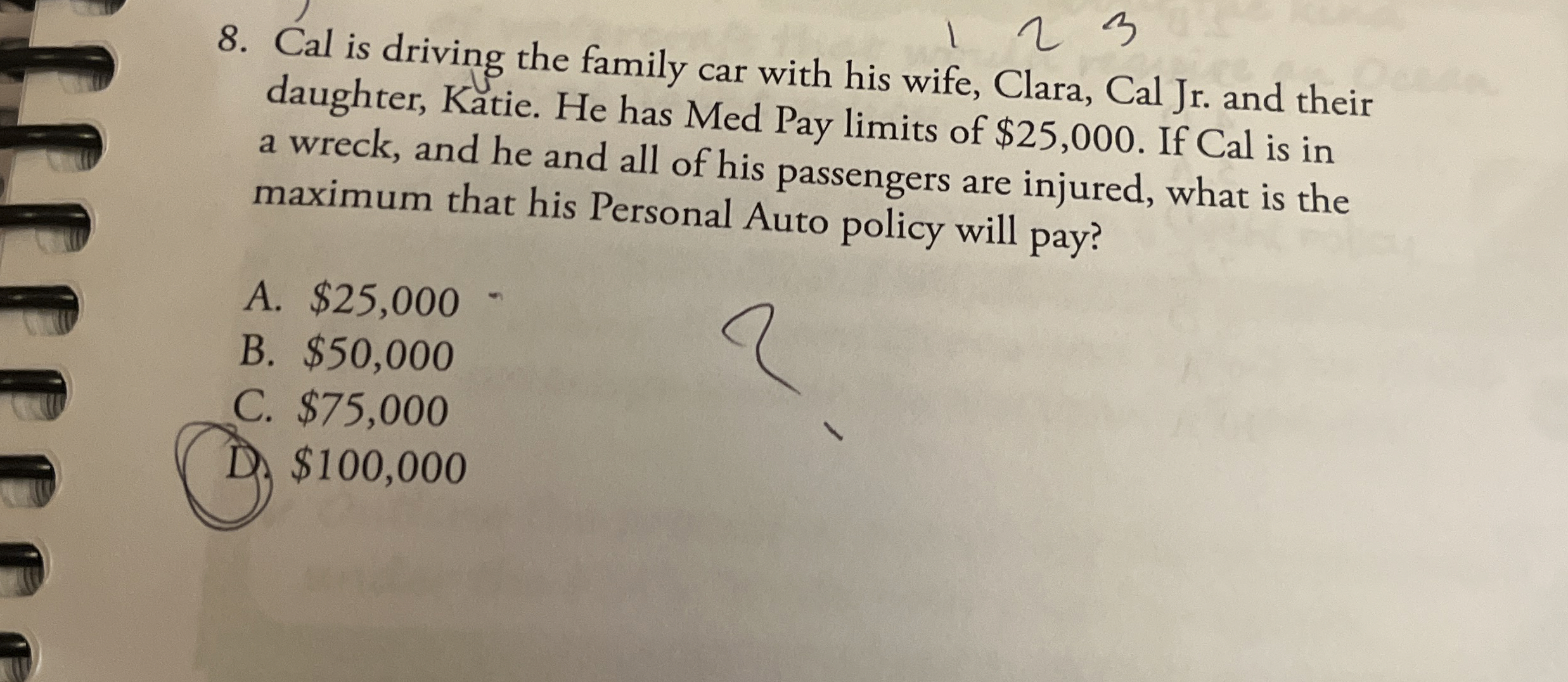 Solved Cal is driving the family car with his wife, Clara, | Chegg.com