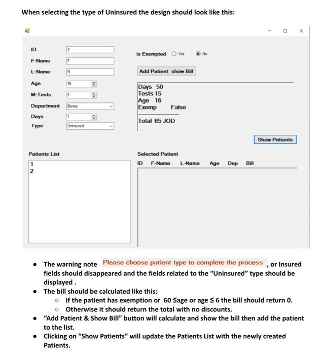 Solved I want solution fot this task in c# language (windows | Chegg.com