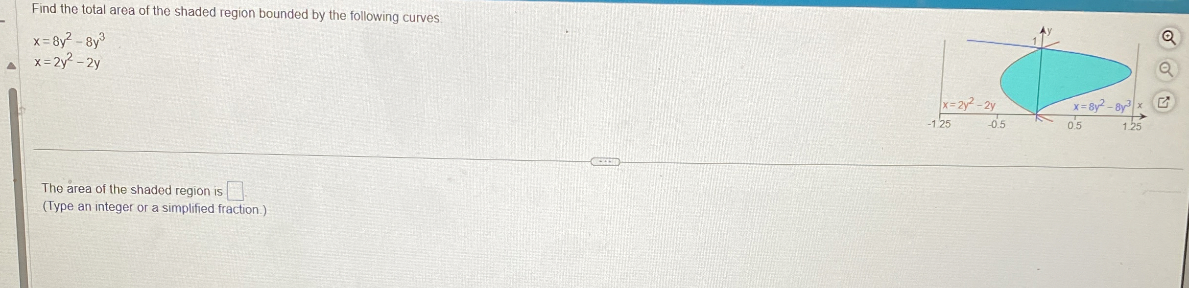 Solved Find the total area of the shaded region bounded by | Chegg.com