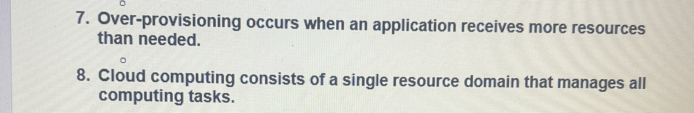 Solved Over-provisioning occurs when an application receives | Chegg.com