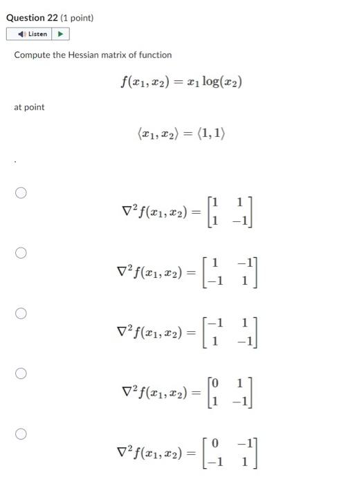 Solved 3 Multi Variable Differentiation Question 19 1 2396