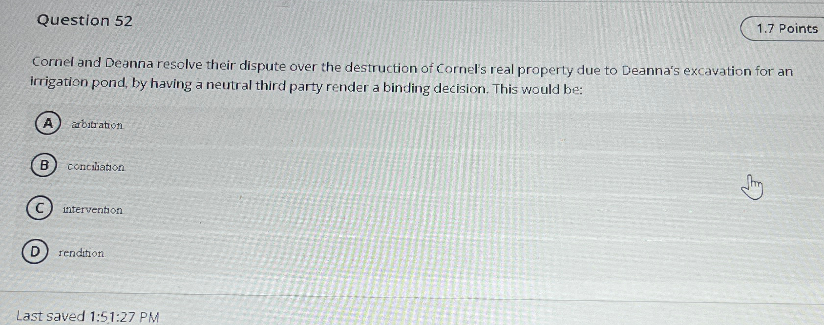 Solved Question 521.7 ﻿PointsCornel and Deanna resolve their | Chegg.com