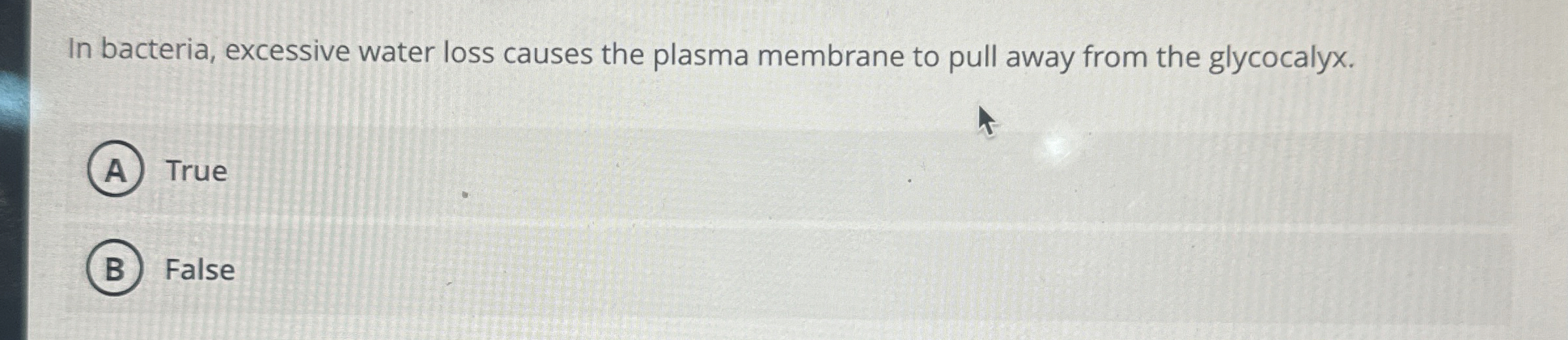 Solved In bacteria, excessive water loss causes the plasma | Chegg.com